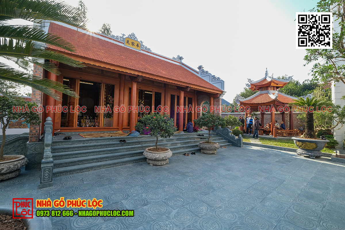 Mẫu nhà gỗ đẹp 3 gian kết hợp phong cách vườn Nhật độc đáo